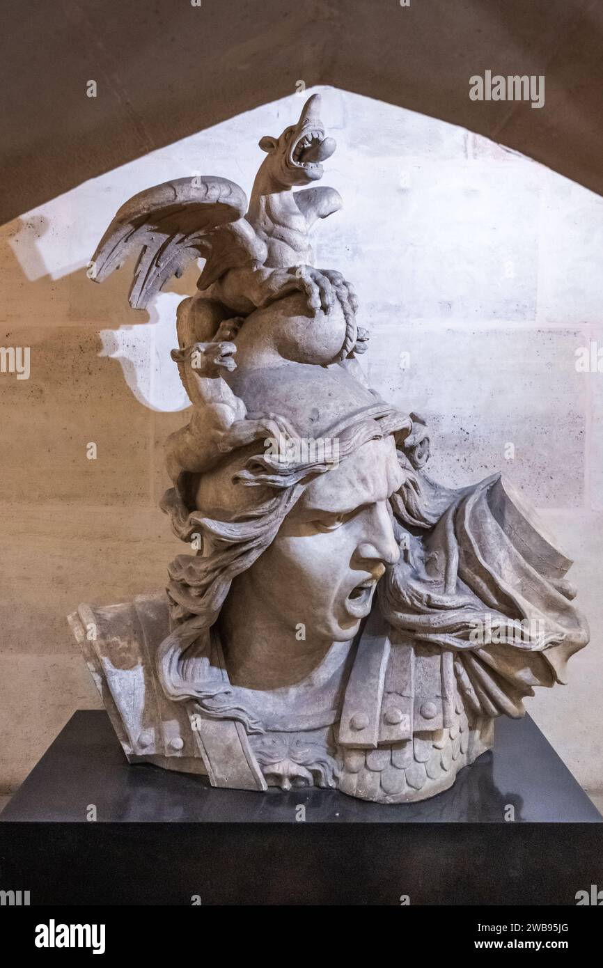 Statue of Marianne inside the Arc de Triomphe. The icon of Marianne ...