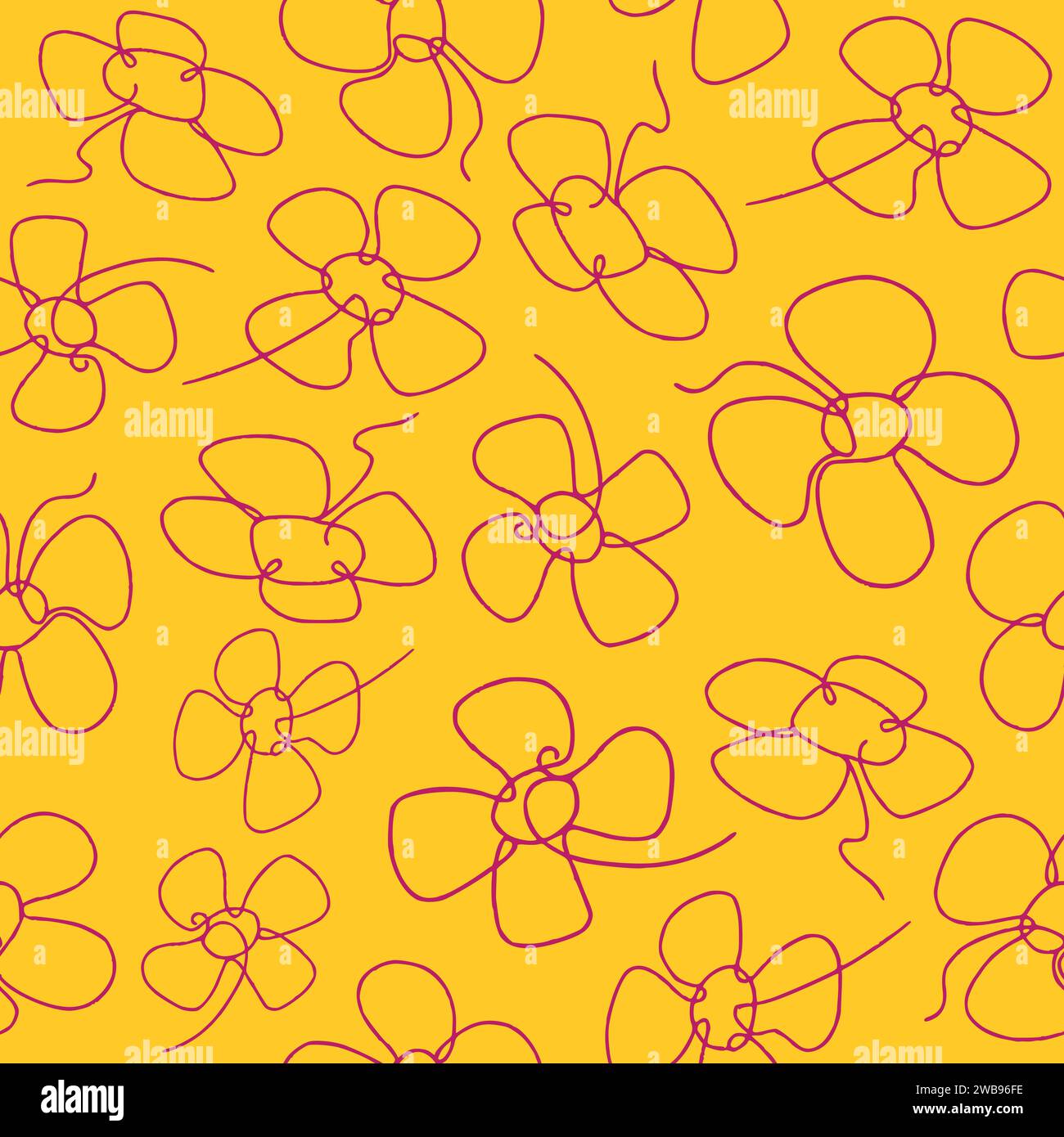 Seamless flowers in four hi-res stock photography and images - Alamy