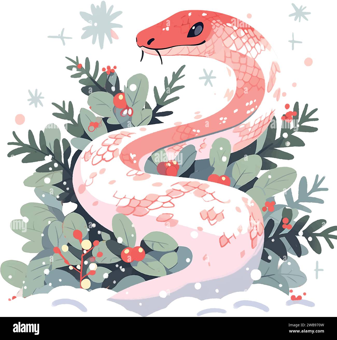 Snake symbol year 2025 in Stock Vector Images - Alamy