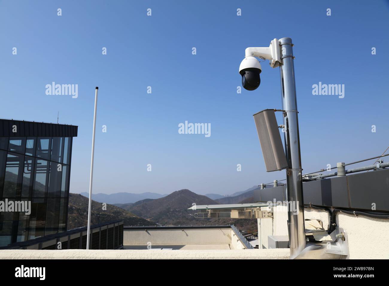 Security camera in tourist attraction of Geoje island, South Korea ...