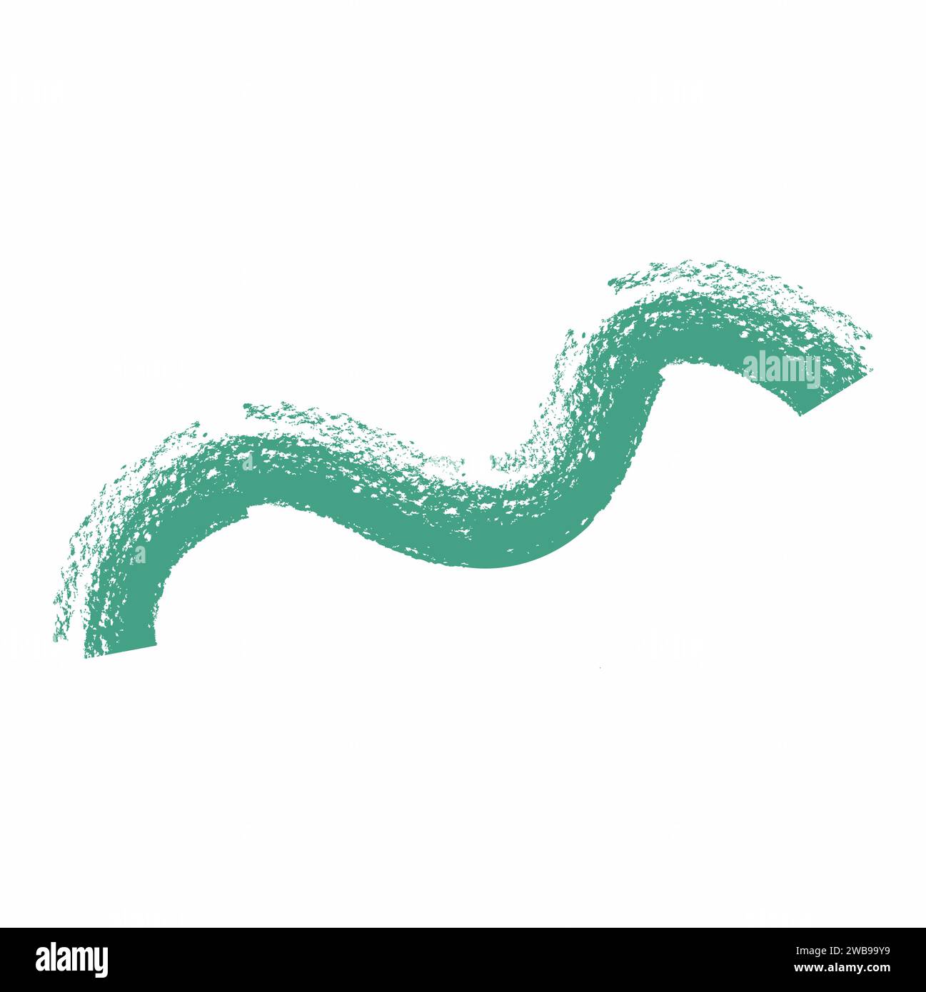 paint brush stroke. Hand drawn grunge squiggle element. white; green ...