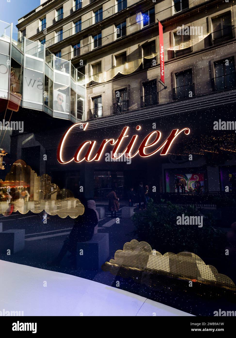 France, Paris, January 09, 2024 - Exterior of the Cartier, a French ...
