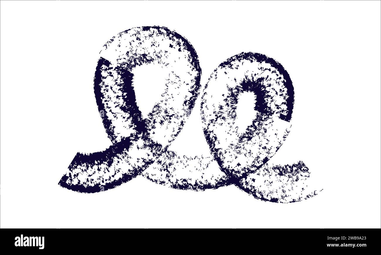 paint brush stroke. Hand drawn grunge squiggle element. black, white ...