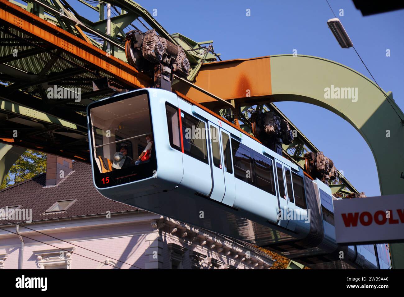 WUPPERTAL, GERMANY - SEPTEMBER 19, 2020: Wuppertaler Schwebebahn ...