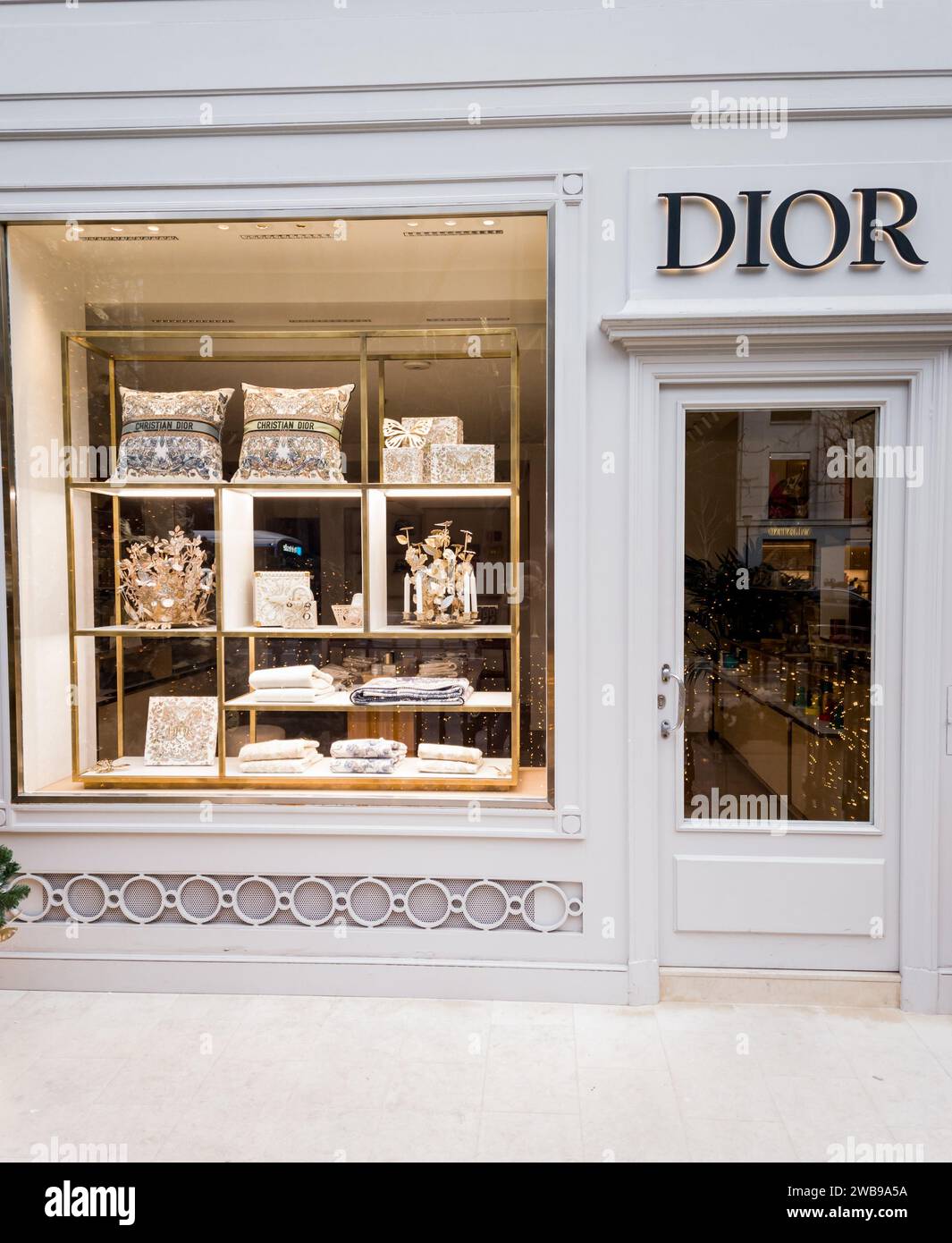 France, Paris, January 09, 2024 - Brand Dior boutique. View of stylish ...