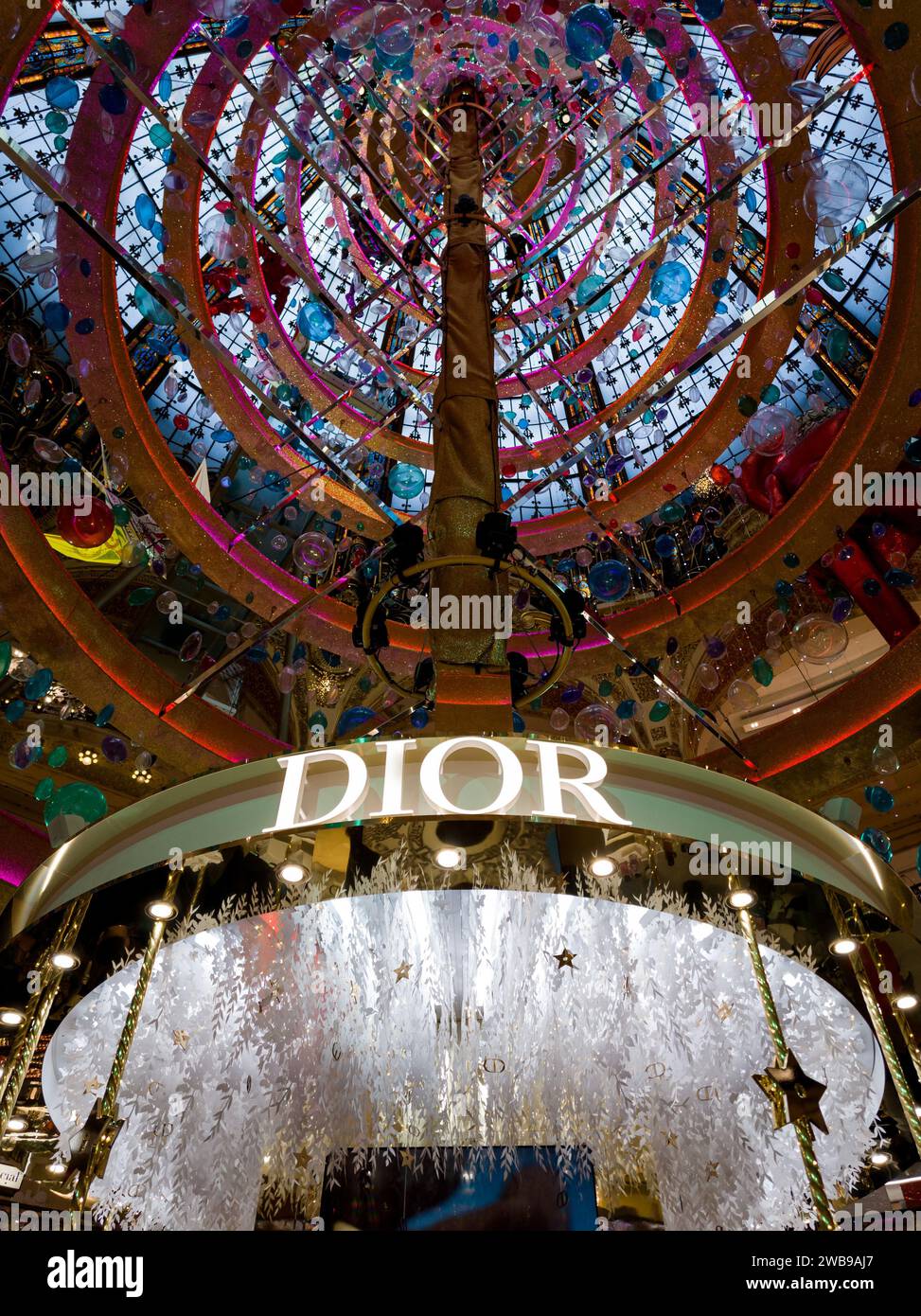 France, Paris, January 09, 2024 - Christian Dior logo at the mall. DIOR ...