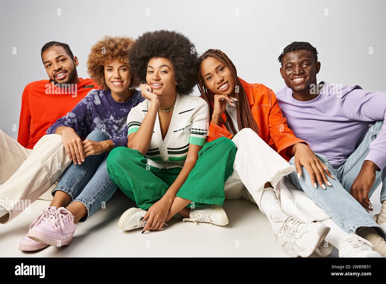 african american community in vibrant attire spending time together on ...