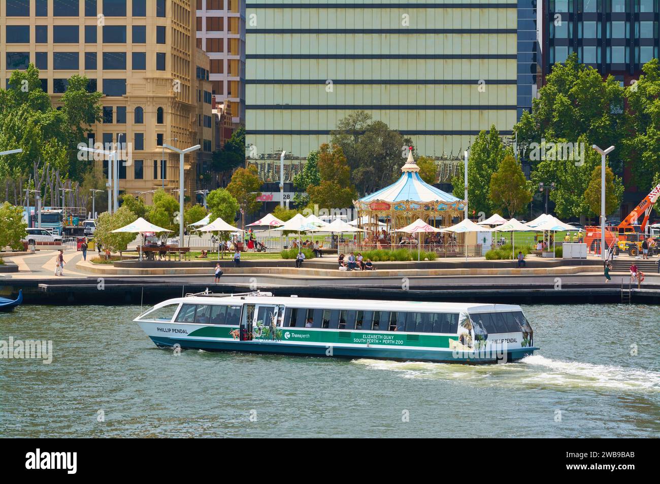 The Transperth Phillip Pendal Ferry travelling from South Perth and ...