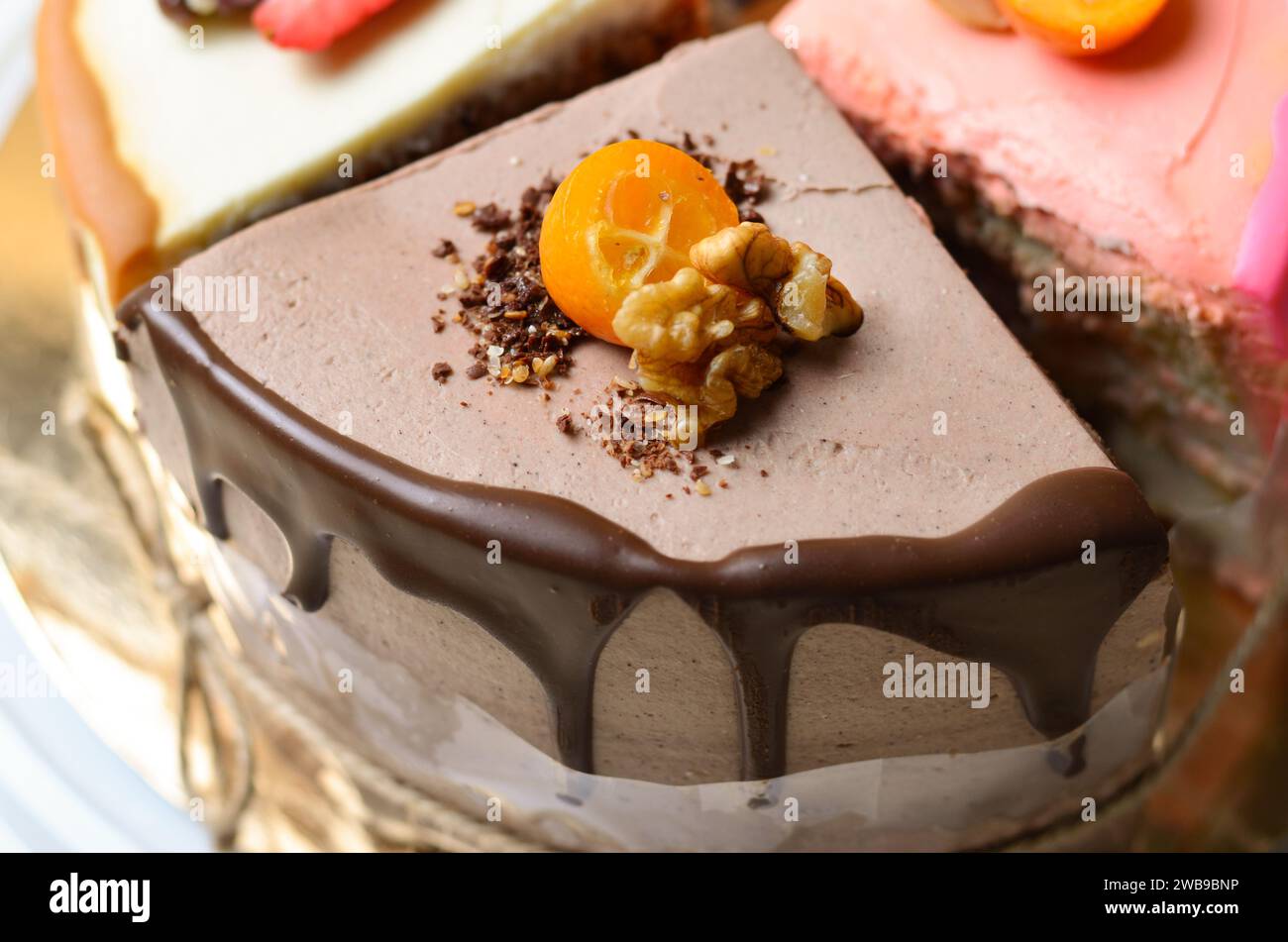 Assorted Different Pieces of Cake in One Dessert, Cake Made of Four ...