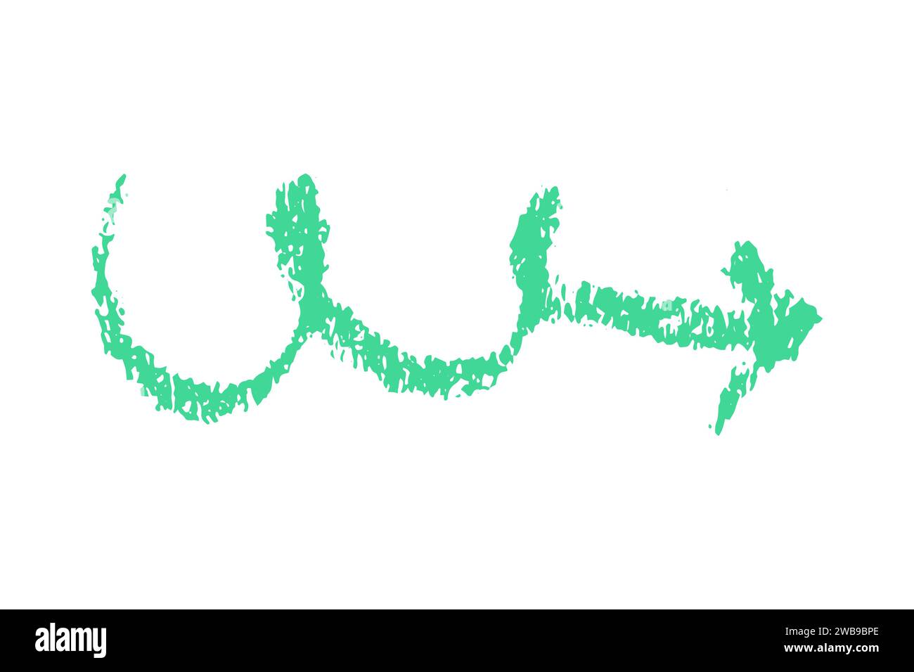 crayon emphasis arrow. Hand drawn green charcoal symbols for hand drawn ...