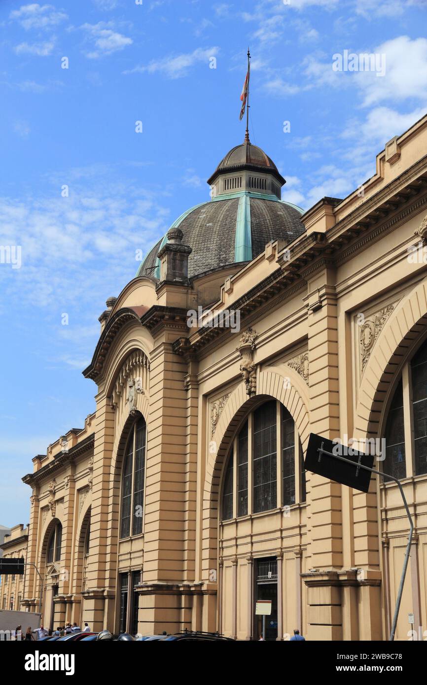 Sao Paulo city, Brazil. Classic architecture of Municipal Market ...