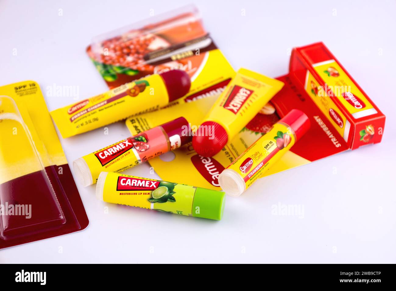 Red wax lips hi-res stock photography and images - Alamy