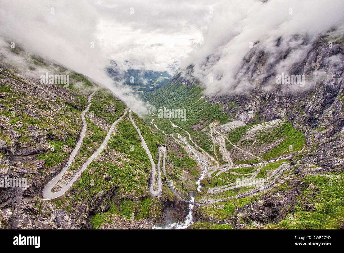 Trollstigen serpentine mountain road known in English as Troll's Path ...
