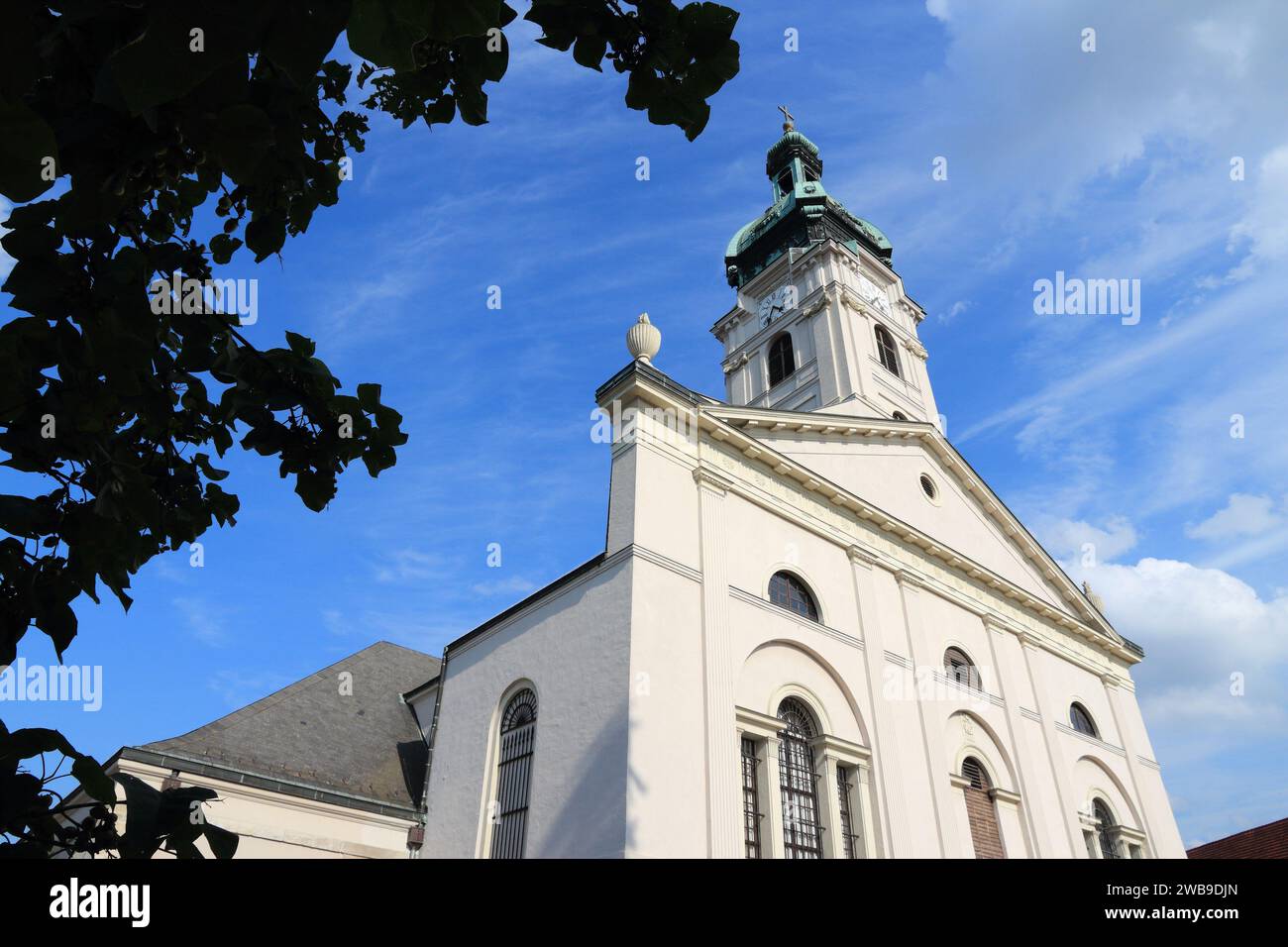 Cathedral Basilica of the Assumption of Our Lady in Gyor, Hungary Stock ...