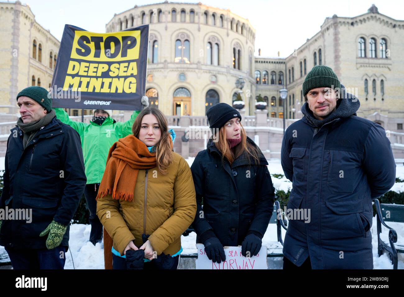 Oslo 20240109.L-R Norwegian member of Parliament Arild Hermstad, French ...