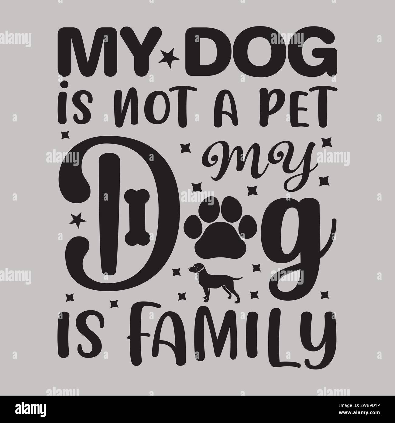 Dog SVG Design Typography T-Shirt Design Stock Vector Image & Art - Alamy