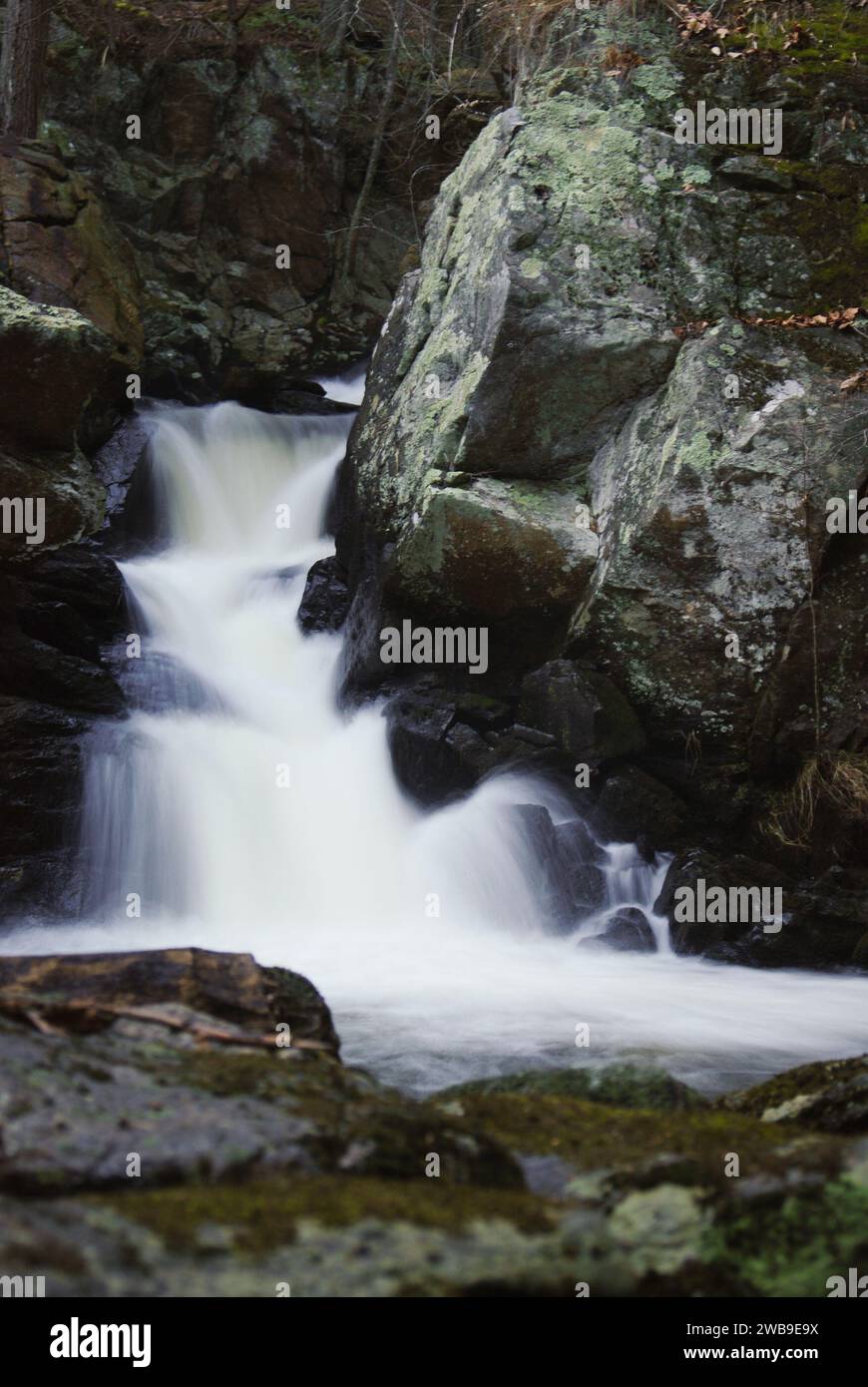 The intense motion of a waterfall captured in a single frame Stock ...