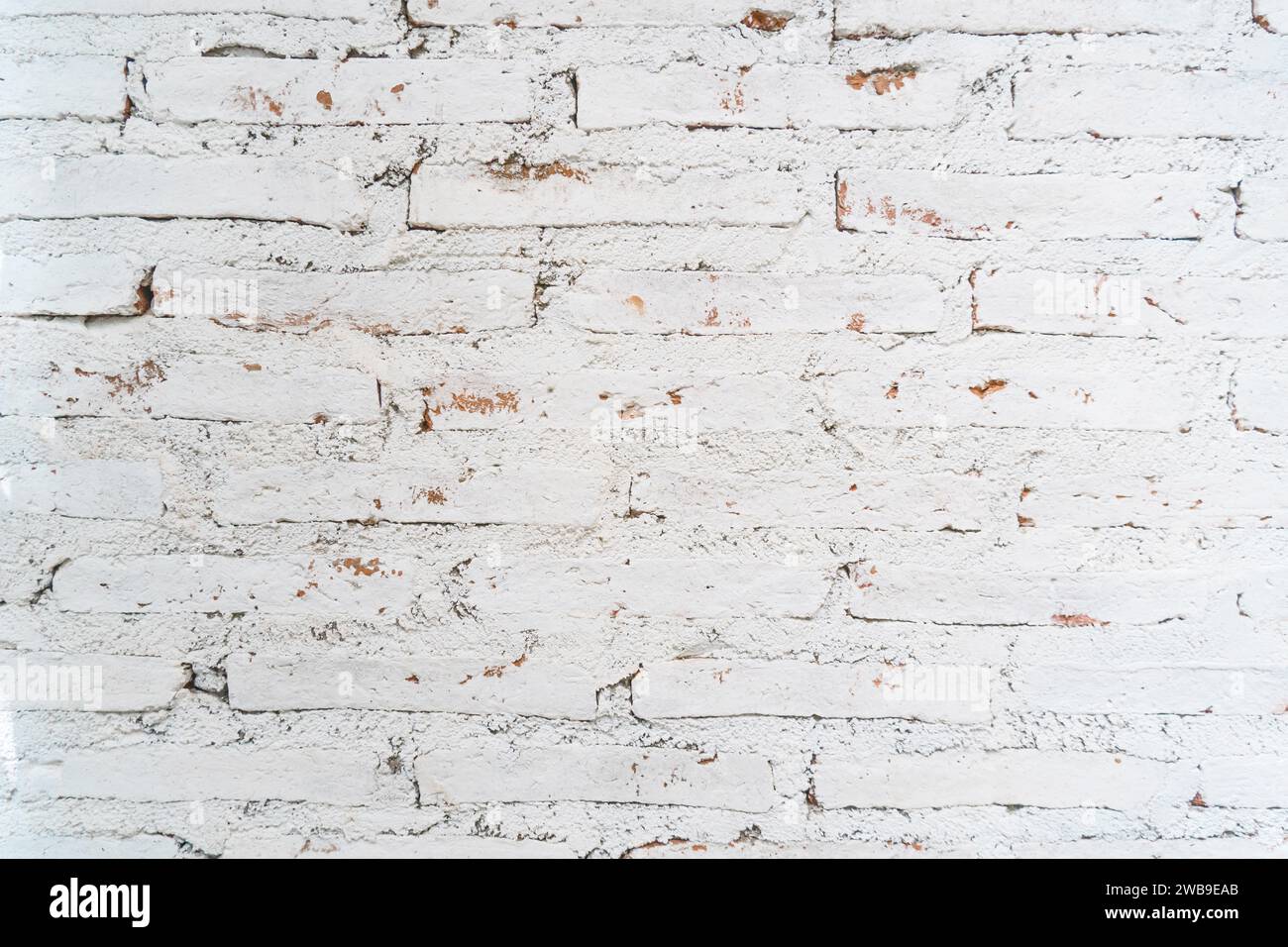 Red White Wall Background. Old Grungy Brick Wall Horizontal Texture ...