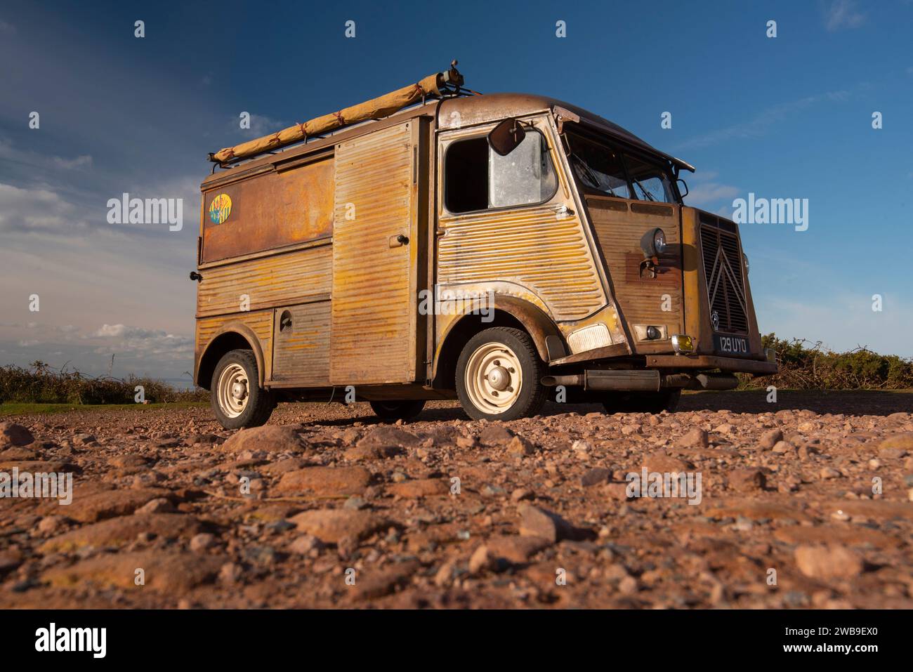 Rat look patina'd classic Citreon H Van Stock Photo - Alamy