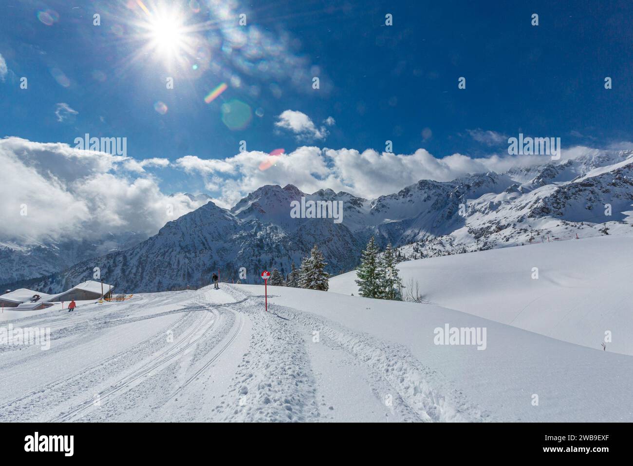Germany, Bavaria, Allgau, ski resort Fellhorn Kanzelwand Stock Photo ...