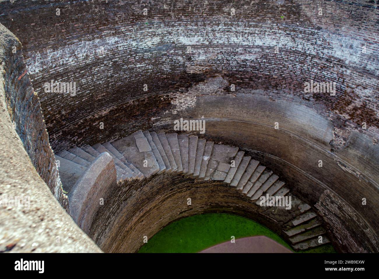 11 26 2006 Vintage Old Helical stepwell,UNESCO worlf Heritage well with ...