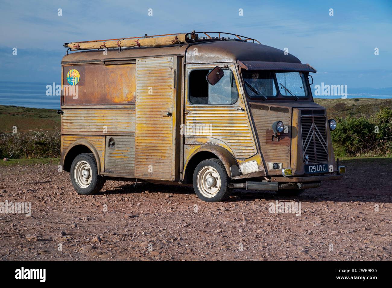Rat look patina'd classic Citreon H Van Stock Photo - Alamy