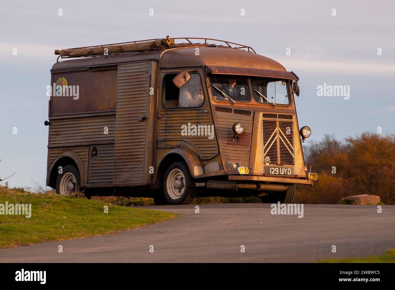 Rat look patina'd classic Citreon H Van Stock Photo - Alamy