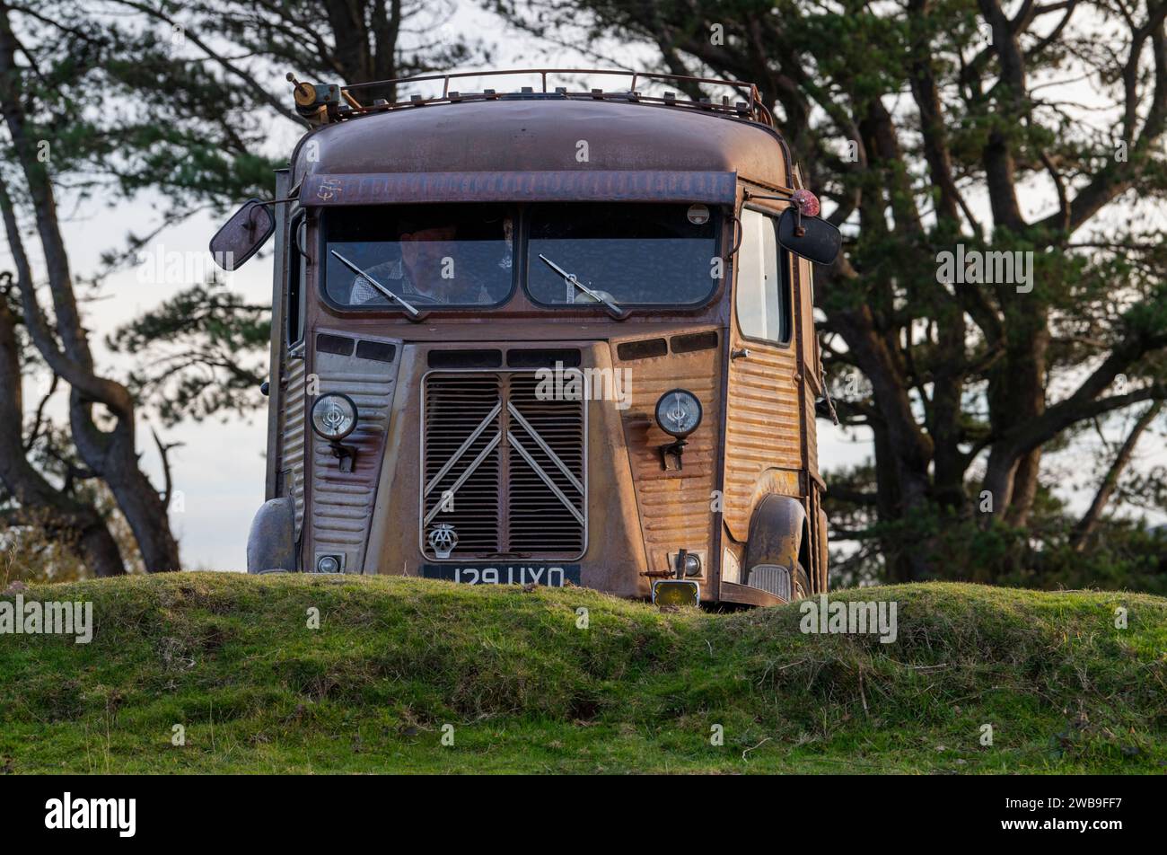 Rat look patina'd classic Citreon H Van Stock Photo - Alamy
