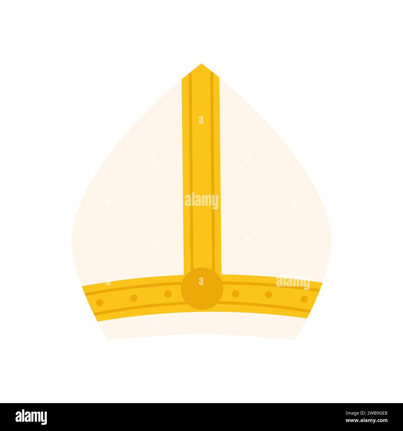 Italian pope hat. Catholic papa hat, religious vatican symbol cartoon ...