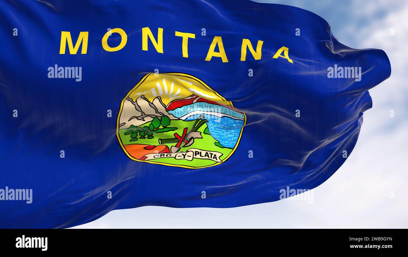 Fabric flag montana hi-res stock photography and images - Alamy