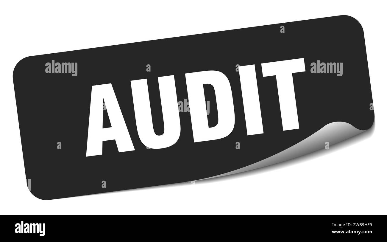 audit sticker. audit rectangular label isolated on white background ...