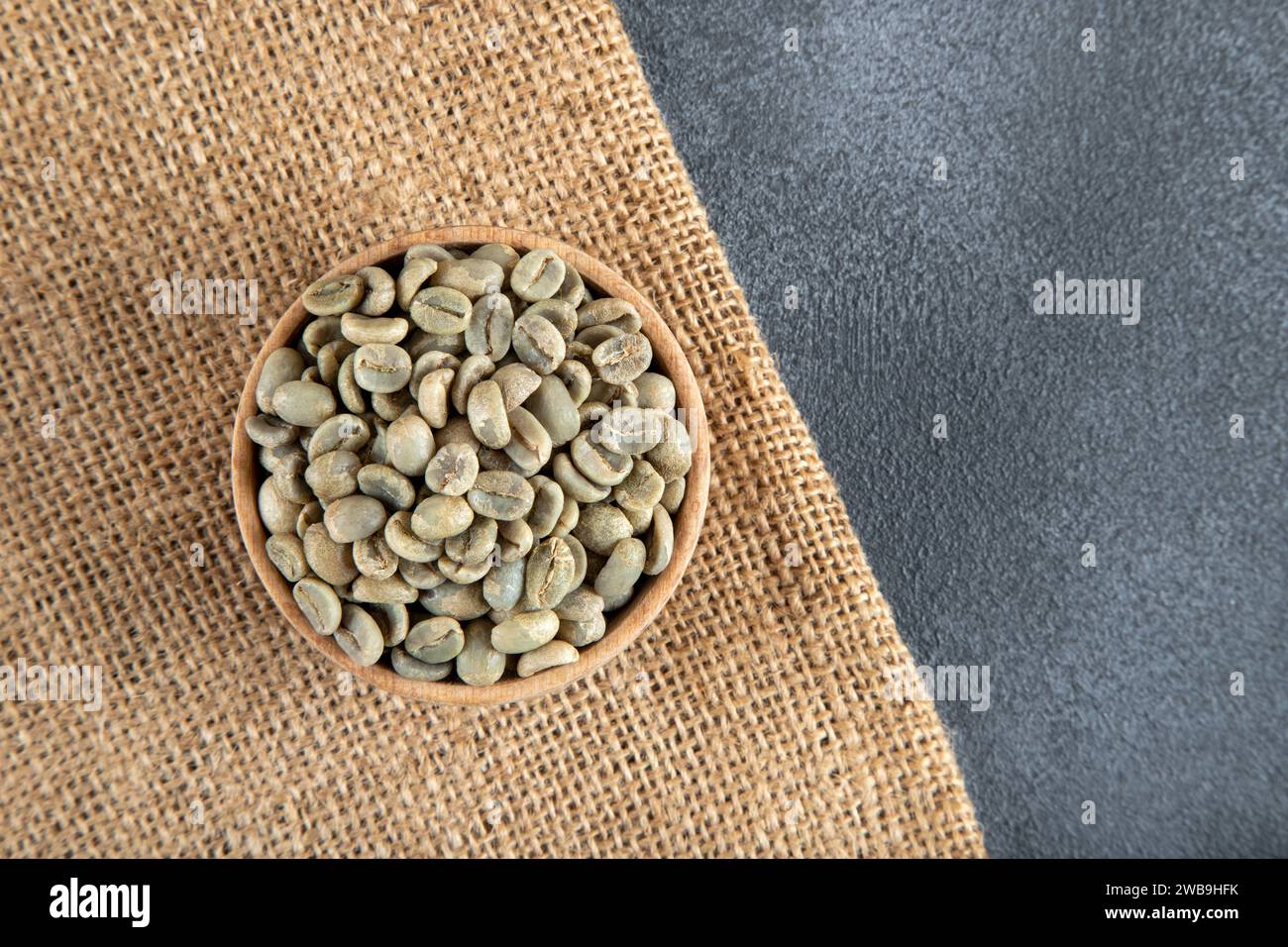 Top view green coffee hi-res stock photography and images - Alamy