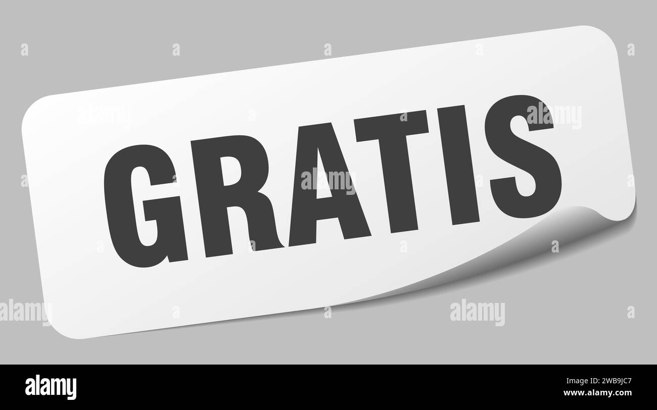 gratis sticker. gratis rectangular label isolated on white background ...