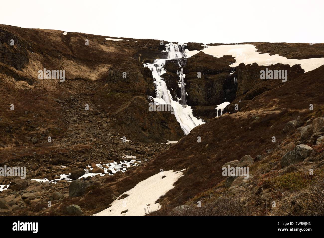 The Rjúkandi waterfall in the Eastern region of Iceland Stock Photo - Alamy