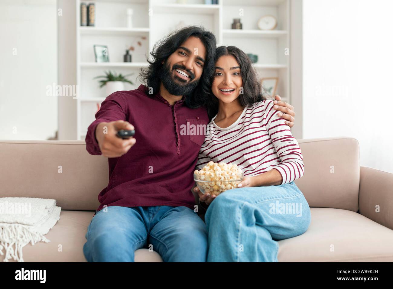 Positive millennial man woman hi-res stock photography and images - Alamy