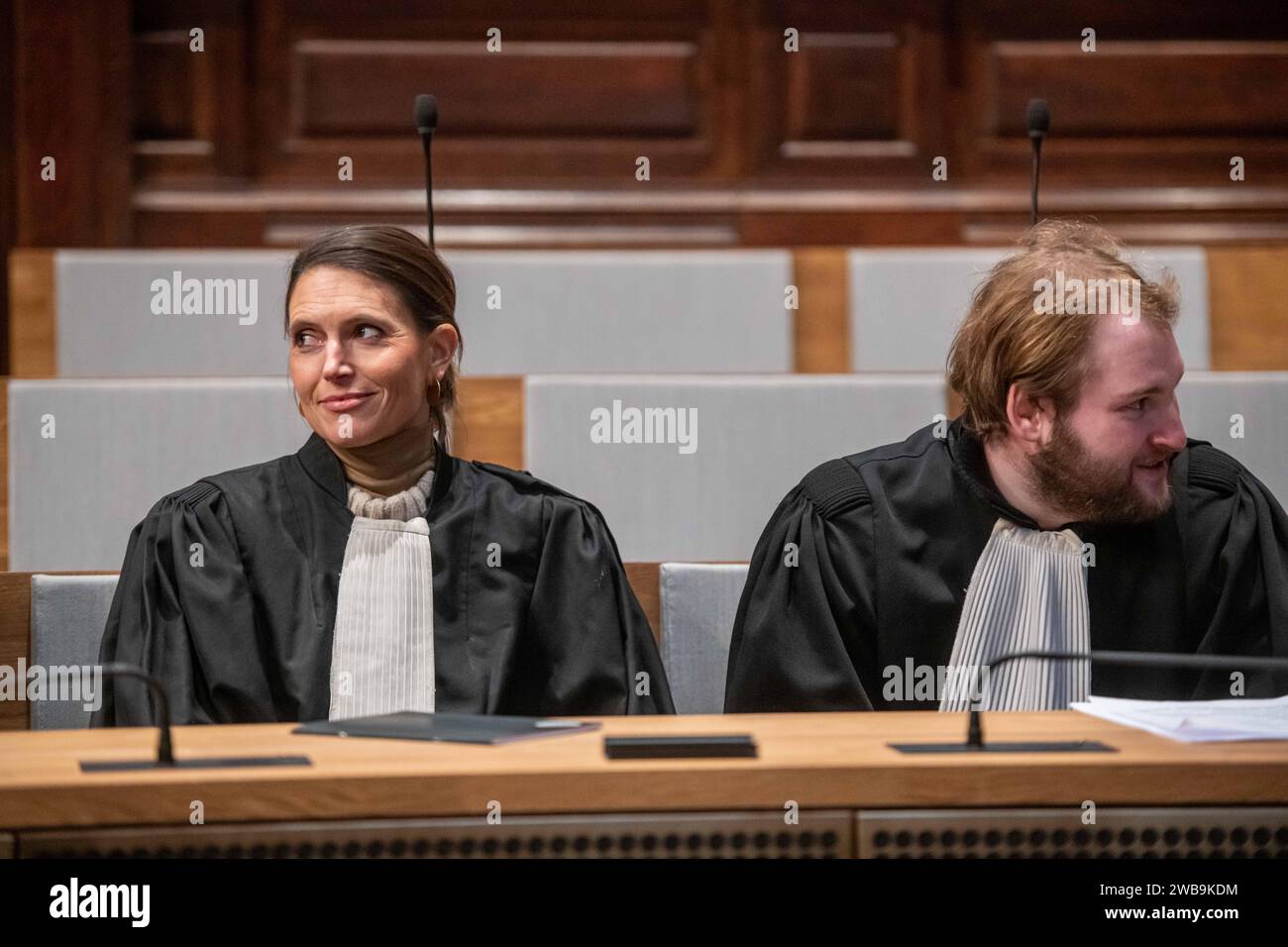 Lawyer Saskia Kerkhofs (L) and Lawyer Isaac Miller (R) are pictured at ...