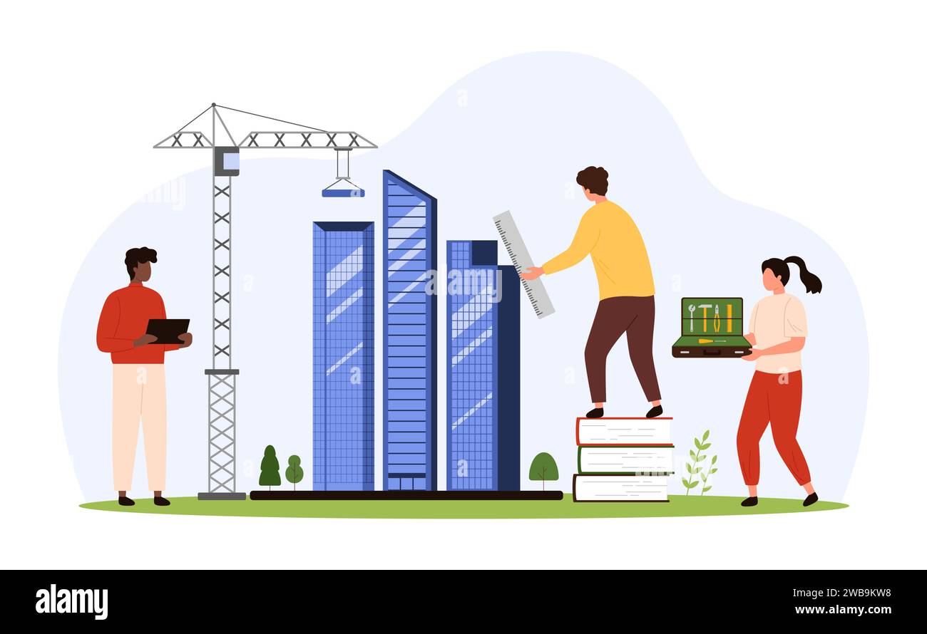 Construction project management, process of city architecture ...