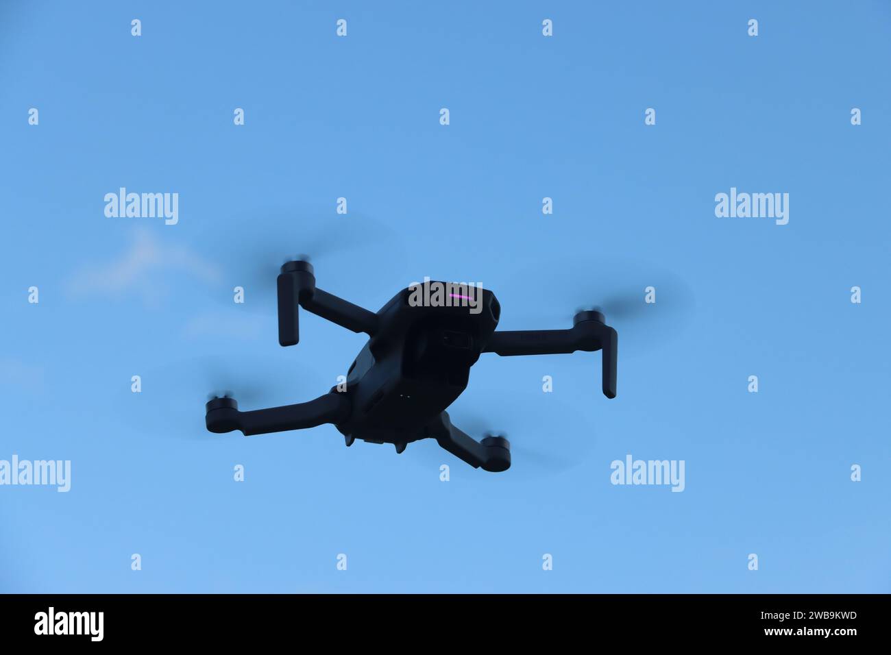 DJI Mini 2 Drone shot from below Stock Photo - Alamy