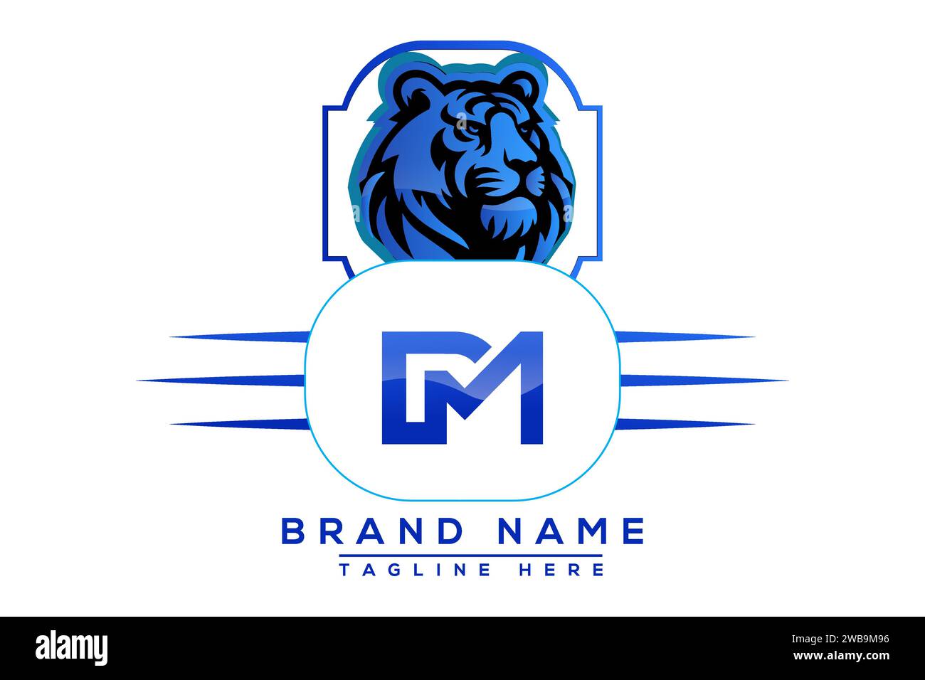 Dm blue tiger logo hi-res stock photography and images - Alamy