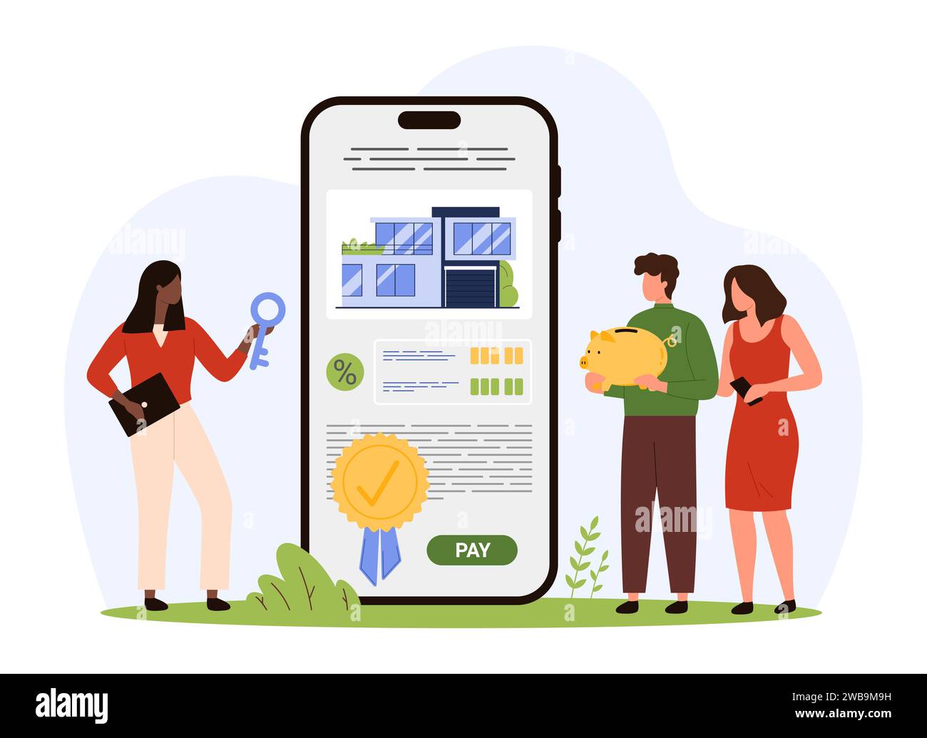 Landlord rent man woman Stock Vector Images - Alamy