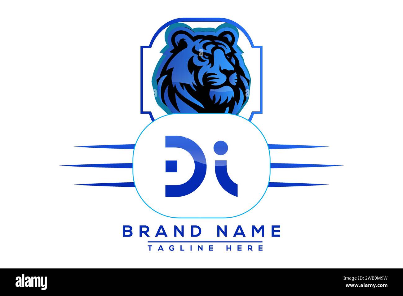 Di tiger blue logo hi-res stock photography and images - Alamy