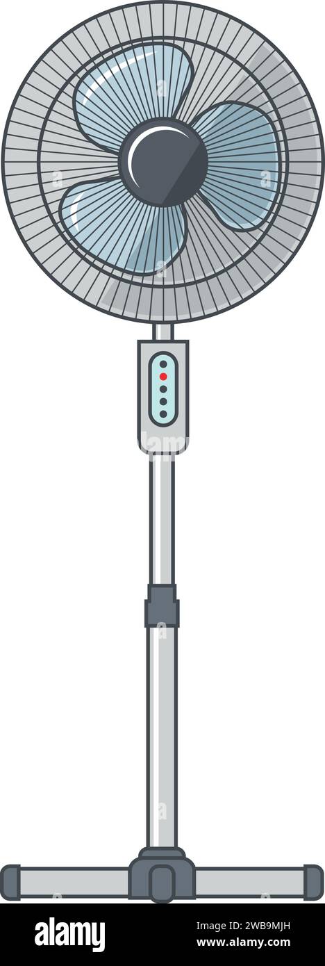 Floor Fan Icon in flat style. Vector Illustration Stock Vector Image ...