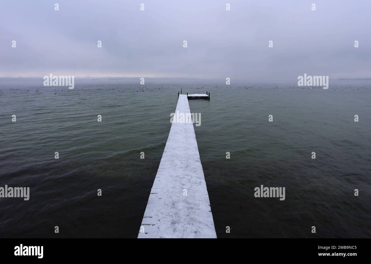 Tutzing, Bayern, Deutschland 09. Januar 2024: Ein Wintertag in Tutzing ...