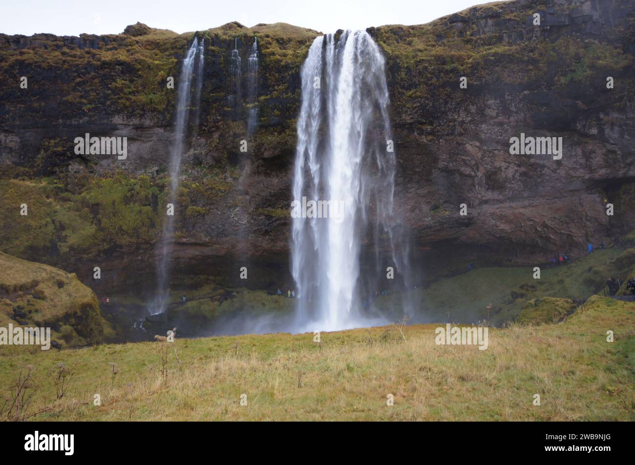 Seljalandsfoss Waterfall on the Seljalands River with its origin from ...