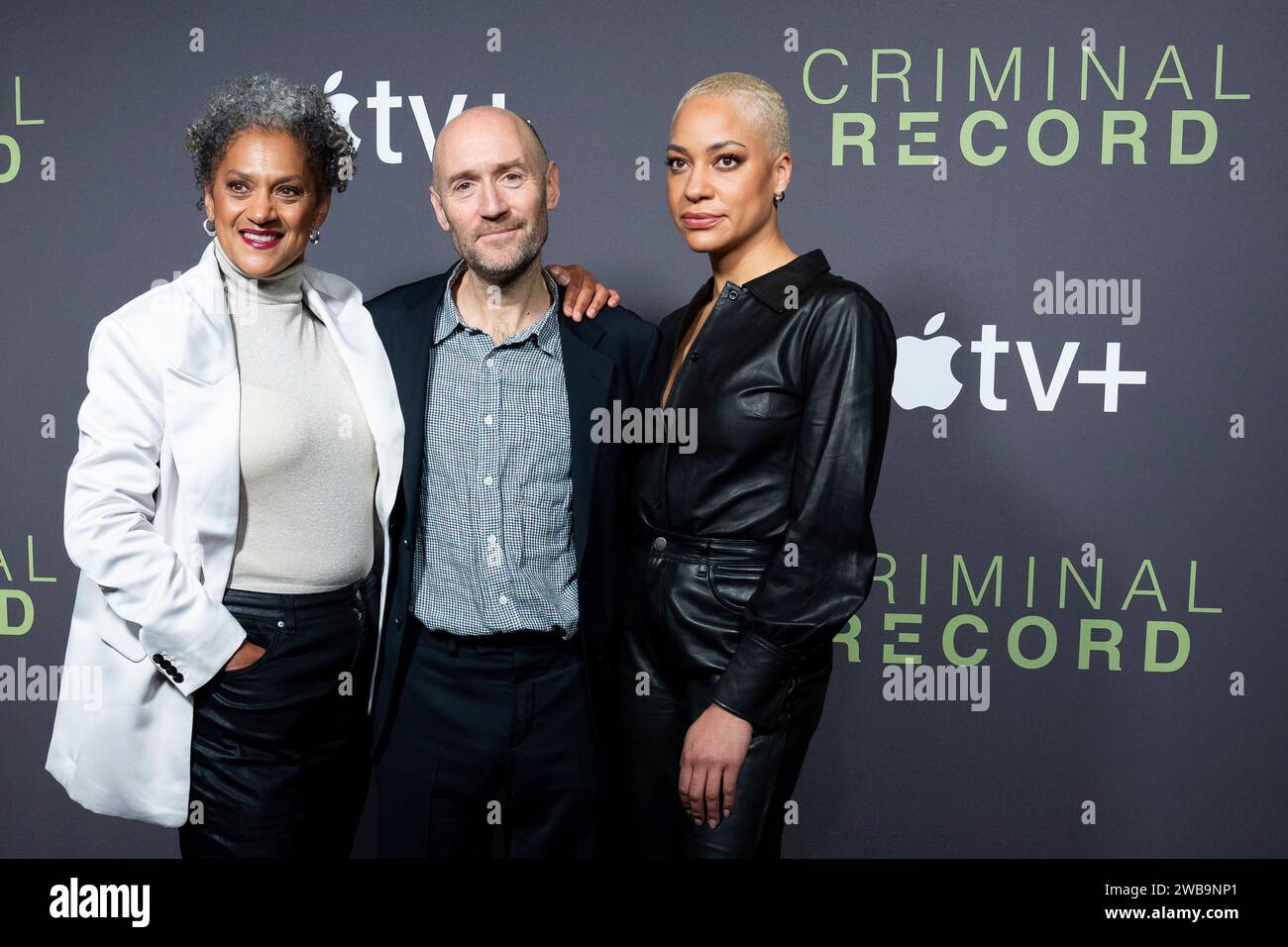 Cathy Tyson, from left, Paul Rutman, and Cush Jumbo pose for ...