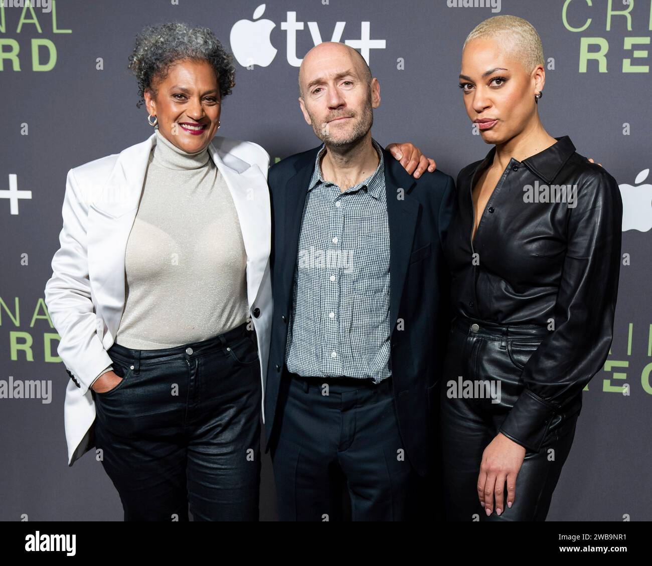 Cathy Tyson, from left, Paul Rutman, and Cush Jumbo pose for ...