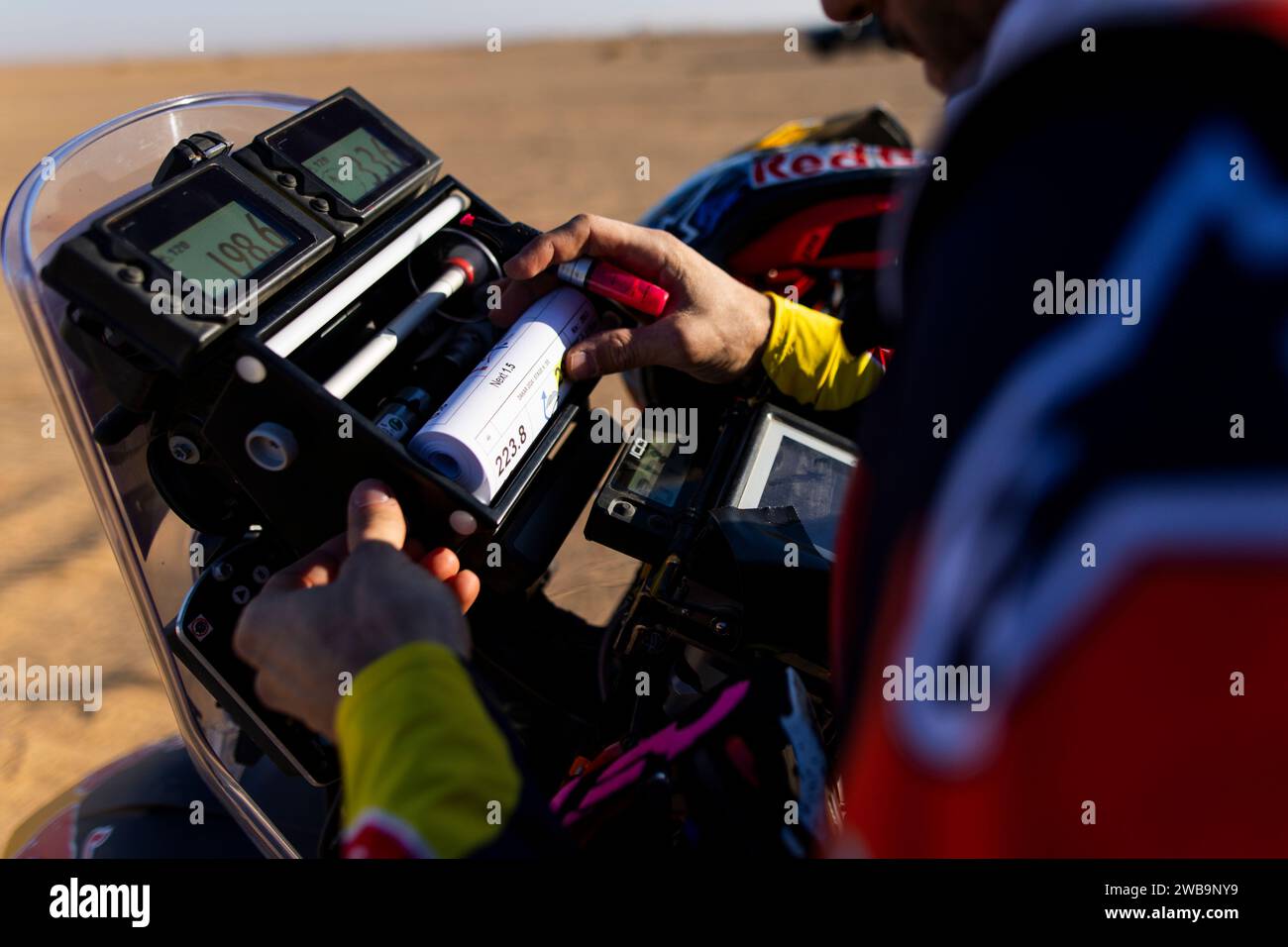 Illustration, roadbook during the Stage 4 of the Dakar 2024 on January ...