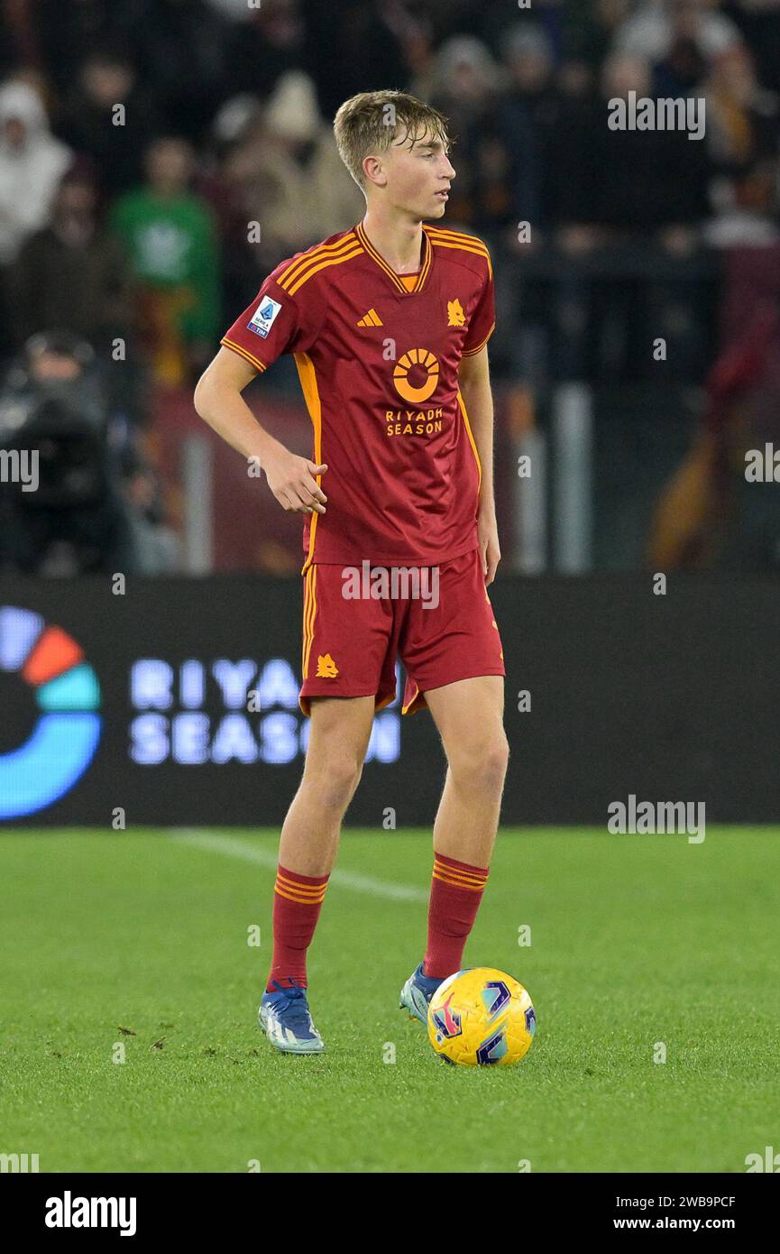 Dean Huijsen of AS Roma during Serie A Football Match, Roma vs Atalanta ...