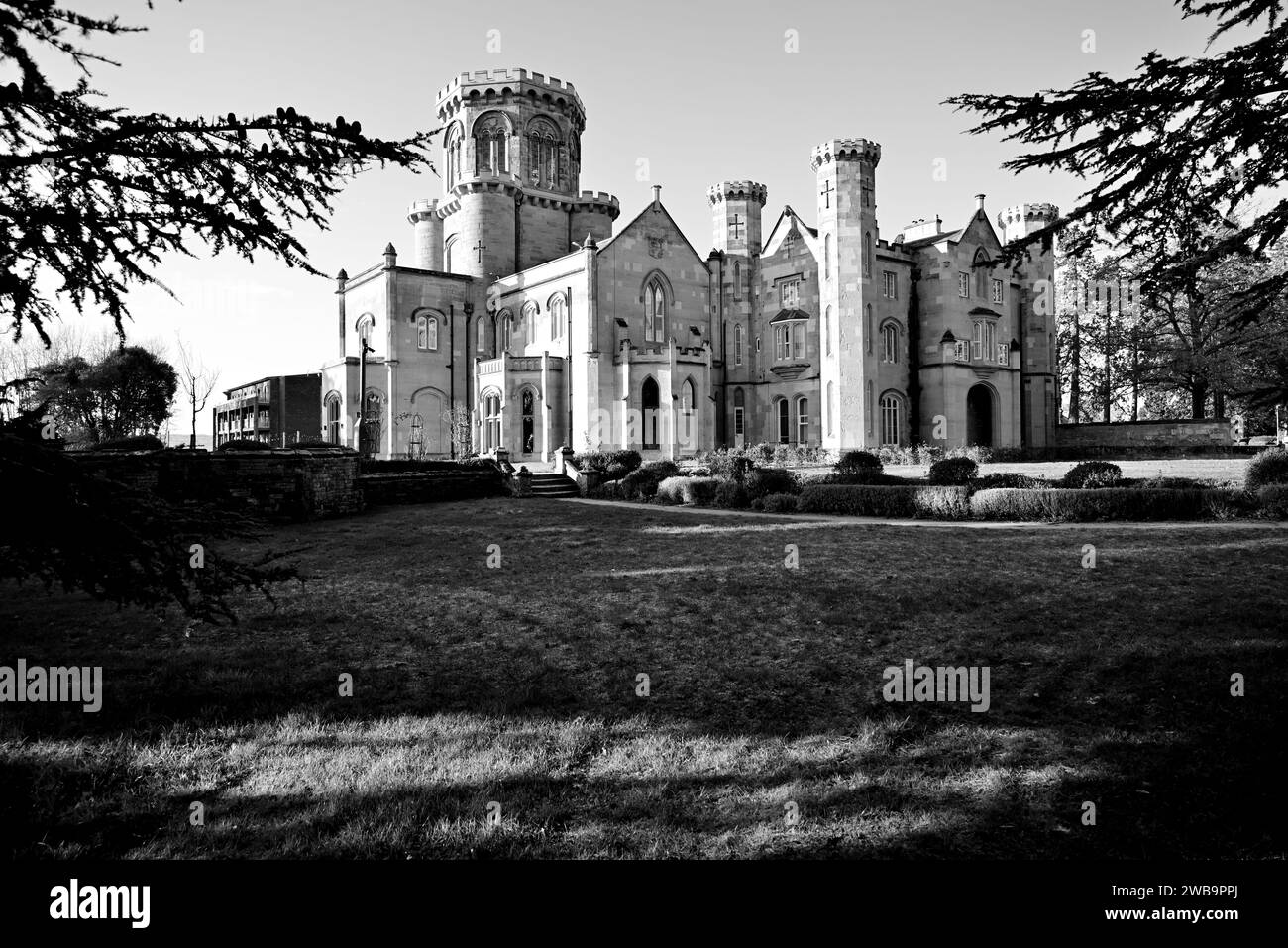 Castellated towers Black and White Stock Photos & Images - Alamy