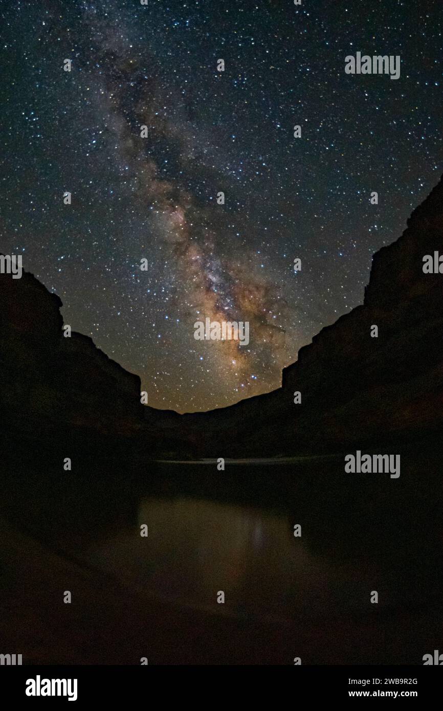 Milky Way over Colorado River, from Big Dune Camp, Grand Canyon NP ...